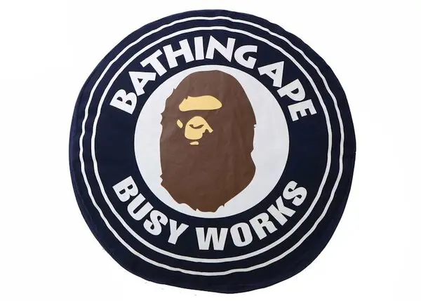 A BATHING APE Bws Busy Works Cushion - Navy Blue
