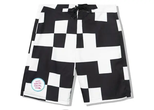 ANTI SOCIAL SOCIAL CLUB Kook Board Shorts - Black/white