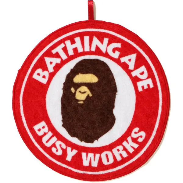 A BATHING APE Busy Works Hand Towel - Red