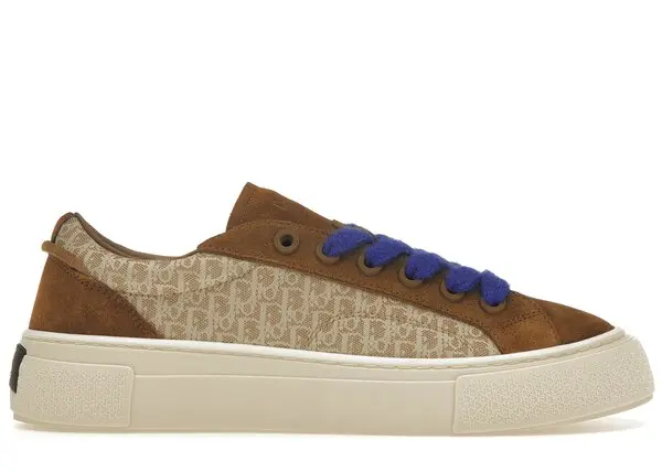 Dior B33 Oblique Jacquard Sneakers - Brown And Cream Dior Oblique Jacquard And Brown Suede