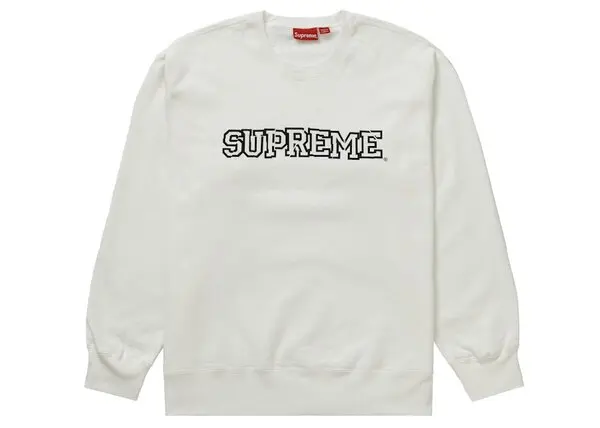 Supreme Shattered Logo Crewneck Sweatshirt - White