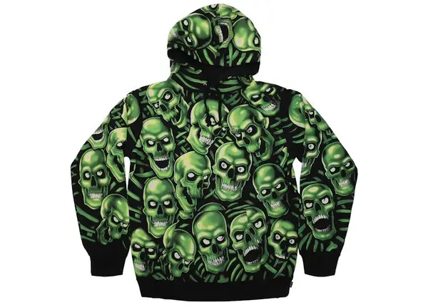 Supreme Skull Pile Hooded Sweatshirt - Green | Editorialist