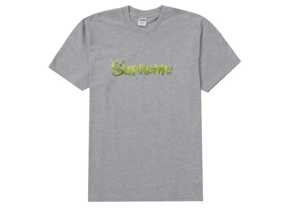 Supreme Shrek Tee Shirt - Heather Grey