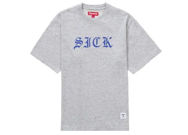 Supreme Sick Short Sleeve Top - Heather Grey