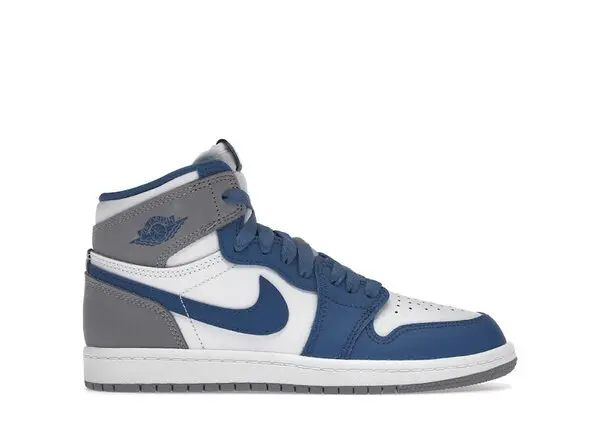 JORDAN 1 Retro High Og Preschooler Sneakers - True Blue/white/cement Grey