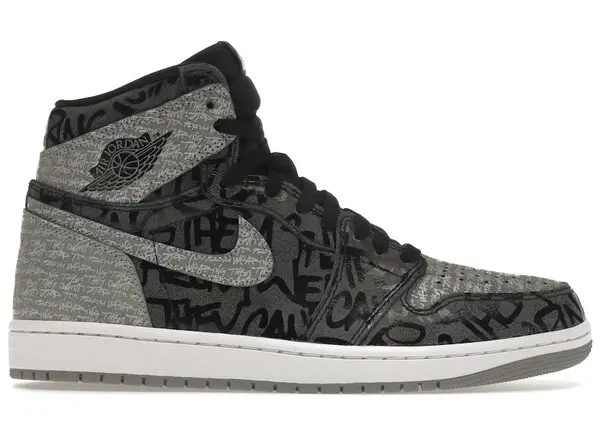 JORDAN 1 Retro High Rebellionaire Sneakers - Black/white/particle Grey