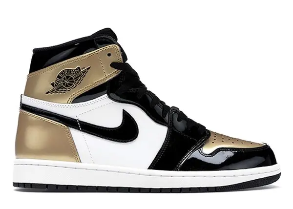 JORDAN 1 Retro High Nrg Patent Gold Toe - Black/metallic Gold/summit White