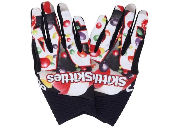 Supreme Skittles Castelli Cycling Gloves - White