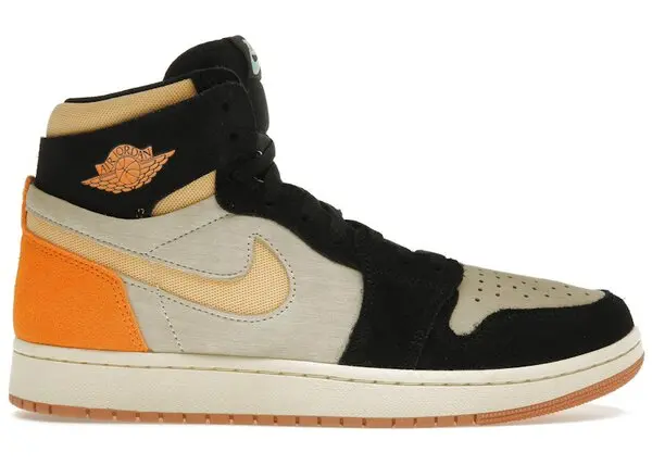 JORDAN 1 High Zoom Air Cmft 2 Sneakers - Muslin/celestial Gold/black