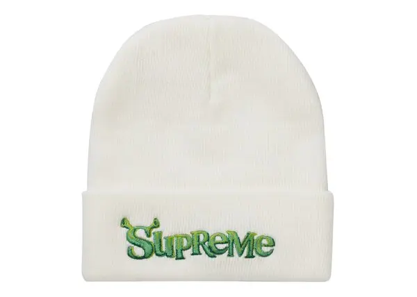 Supreme Shrek Beanie - White
