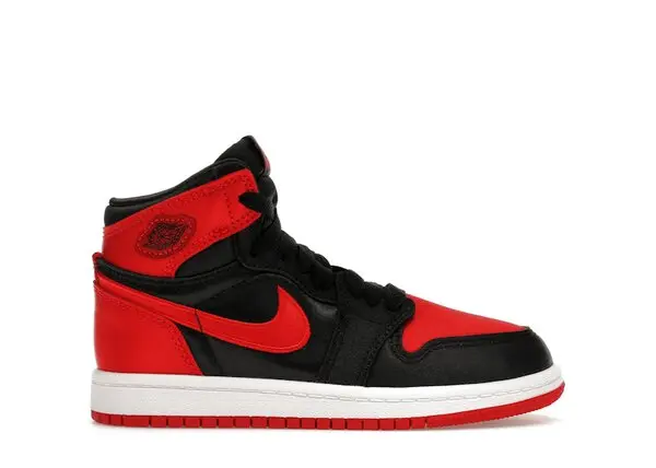 JORDAN 1 Retro High Og Satin Bred Ps - Black/university Red/white