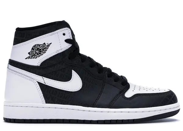 JORDAN 1 Retro High Re2pect Derek Jeter Sneakers - Black/white