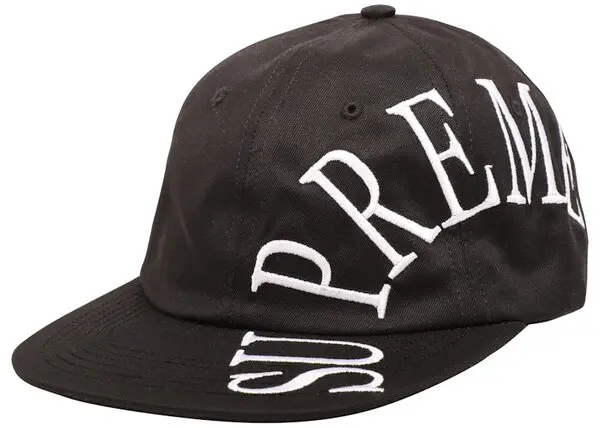 Supreme Side Arc 6-panel Cap - Black