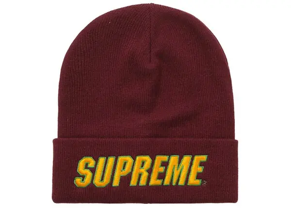Supreme Slant Beanie - Burgundy