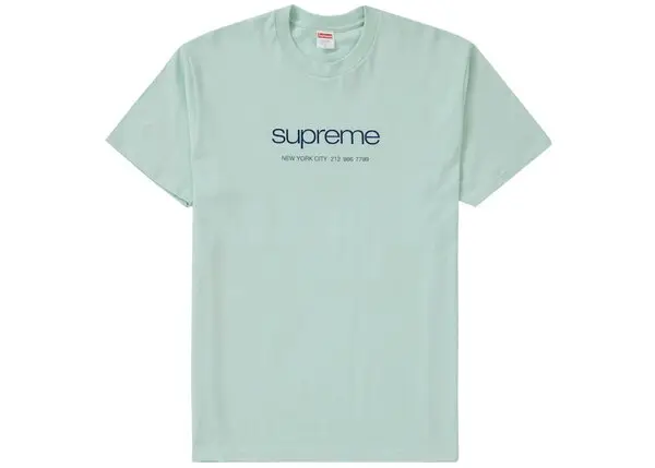 Supreme Shop Tee Shirt - Light Teal