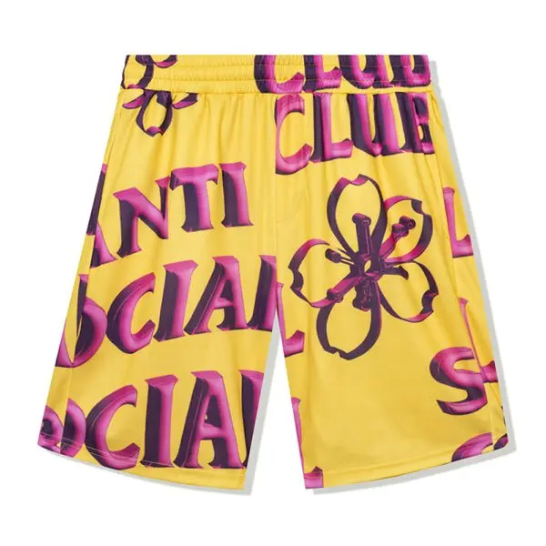 ANTI SOCIAL SOCIAL CLUB Coral Crush Mesh Bored Shorts - Yellow
