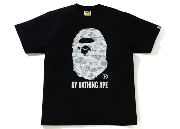 A BATHING APE Space Camo Bathing Ape Tee Shirt - Black