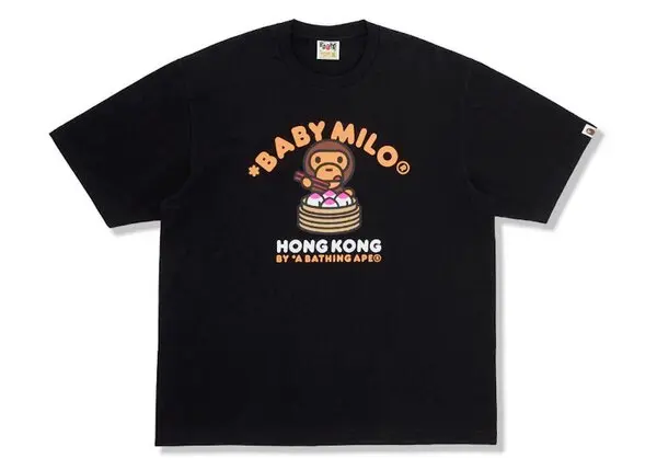 A BATHING APE Store Hong Kong 16th Anniversary Baby Milo Tee Shirt - Black