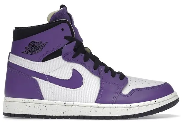 JORDAN 1 High Zoom Air Cmft Sneakers - White/crater Purple/black