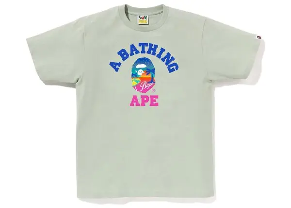 A BATHING APE Sunset Beach Tee Shirt - Green