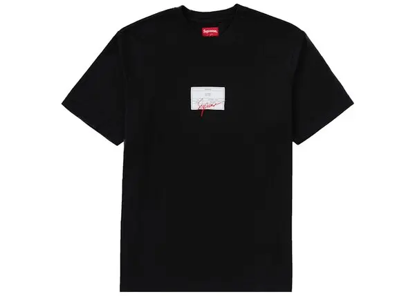 Supreme Signature Label Short Sleeve Top - Black