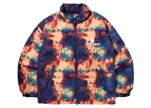 A BATHING APE Tie-dye Down Jacket