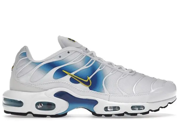 Nike Air Max Plus Spray Paint Swoosh - White/blue/yellow