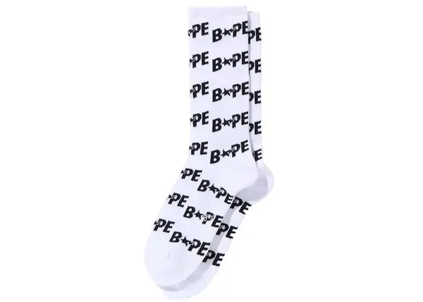 A BATHING APE Sta Socks - White