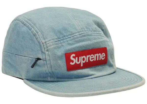 Supreme Side Zip Camp Cap - Denim
