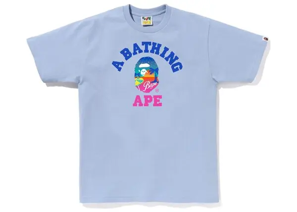 A BATHING APE Sunset Beach Tee Shirt - Sax