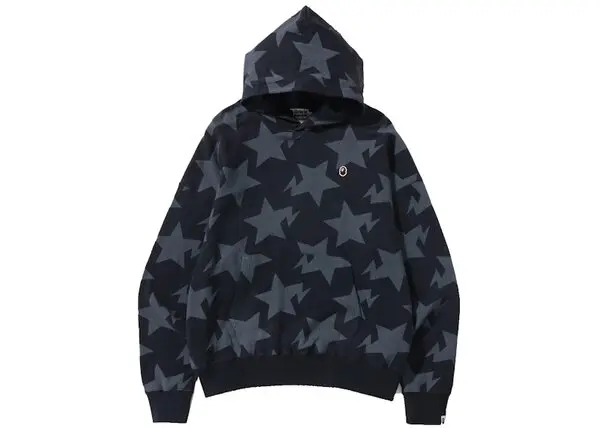 A BATHING APE Sta Pattern Loose Fit Pullover Hoodie