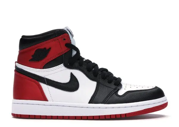 JORDAN 1 Retro High Satin Toe - Black/white/university Red