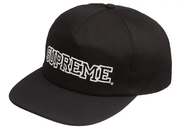 Supreme Shattered Logo 5-panel Cap - Black