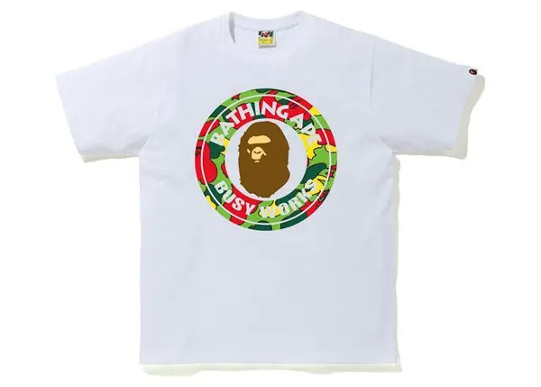 A BATHING APE Sta Camo Busy Works Tee Shirtin - White