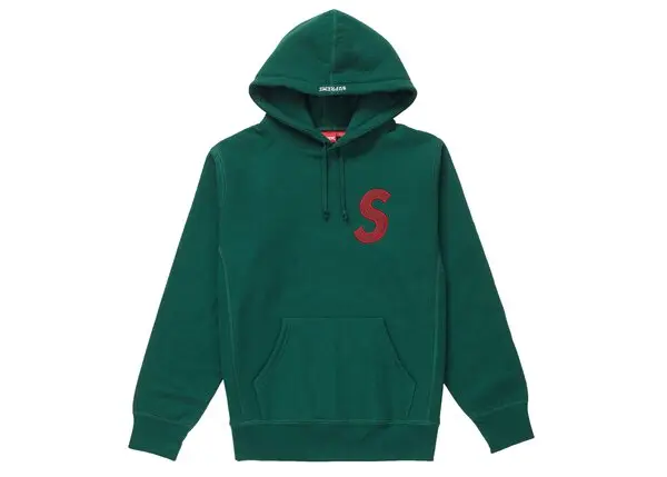 Supreme S Logo Hooded Sweatshirt - Dark Green