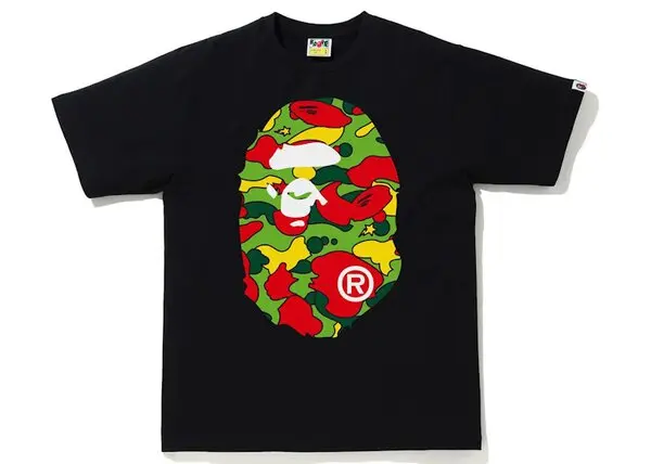 A BATHING APE Sta Camo Big Ape Head Tee Shirtin