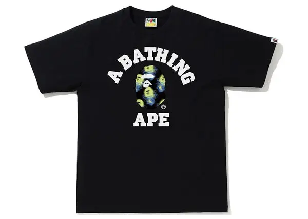 A BATHING APE Storm College Tee Shirt - Black