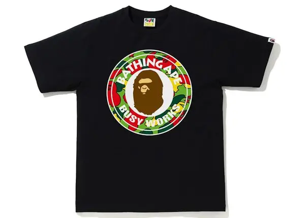 A BATHING APE Sta Camo Busy Works Tee Shirtin - Black