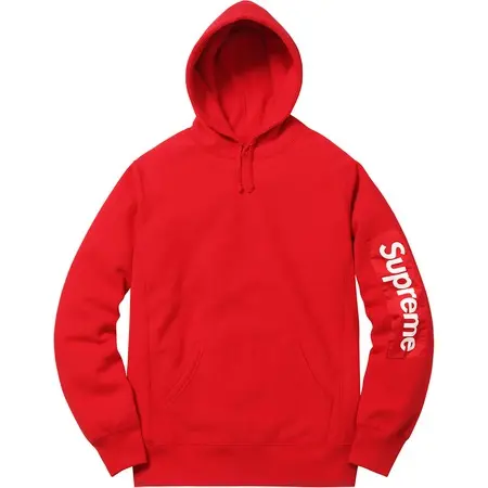 Supreme Sleeve Patch Hooded Sweatshirt - Red