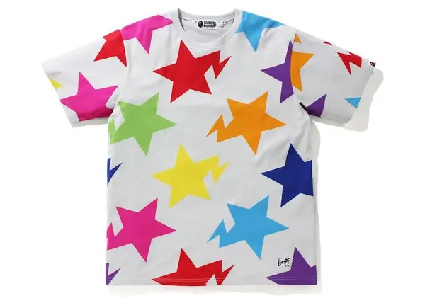 A BATHING APE Sta Pattern Relaxed Fit Tee Shirt