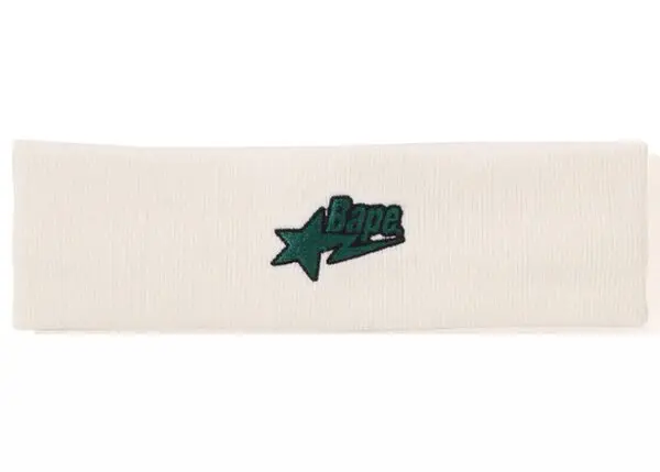 A BATHING APE Sta Headband - White