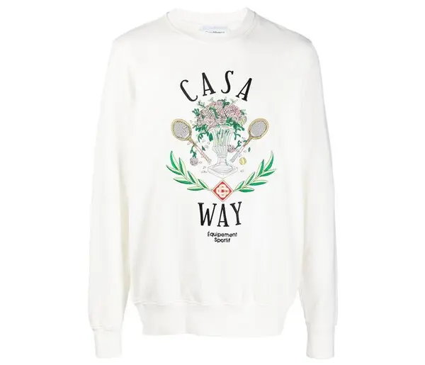 Casablanca Casa Way Embroidered Sweatshirt - Off/white