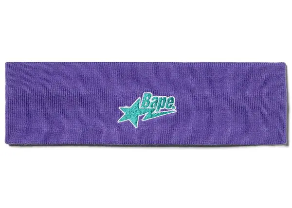 A BATHING APE Logo Headband - Purple