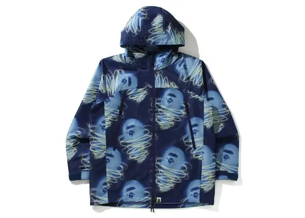 A BATHING APE Storm Print Hoodie Jacket