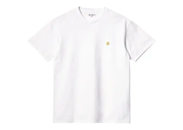 Carhartt Wip Short Sleeve Chase T-shirt - White/gold