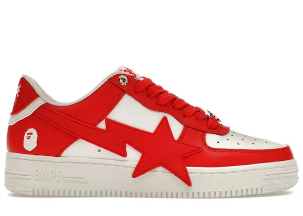 BAPE A Bathing Ape Sta Osin Sneakers - Red/white