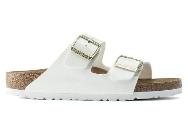 BIRKENSTOCK Arizona Birkoflor Patent Sandals - White