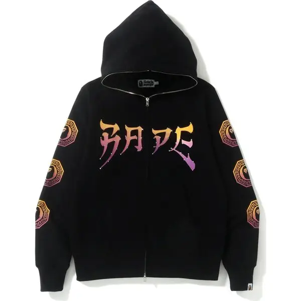 A BATHING APE Swarovski Graphic Full Zip Hoodie