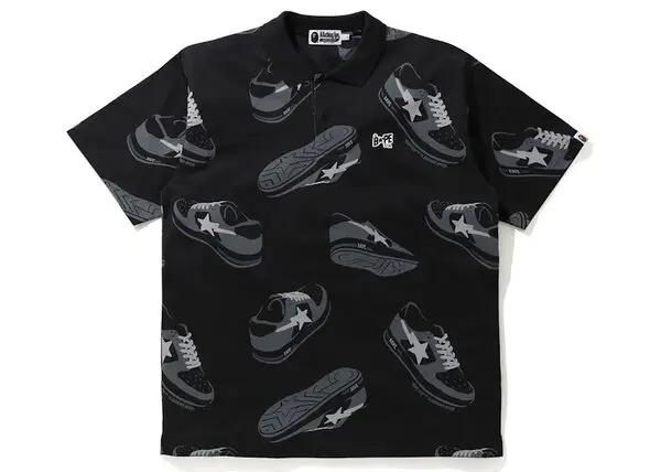 A BATHING APE Sta Random Relaxed Polo Shirt
