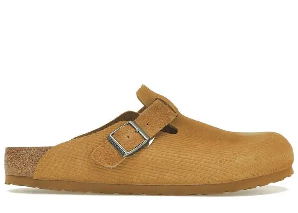 BIRKENSTOCK Boston Corduroy Clogs - Cork Brown